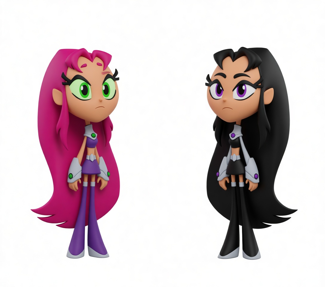 Starfire and Blackfire Figurines STL – Free 3D Print Model | Remeshy