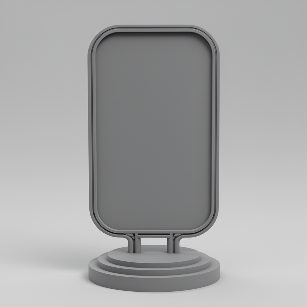 Rounded Rectangle Sign Base STL – Free 3D Print Model | Remeshy