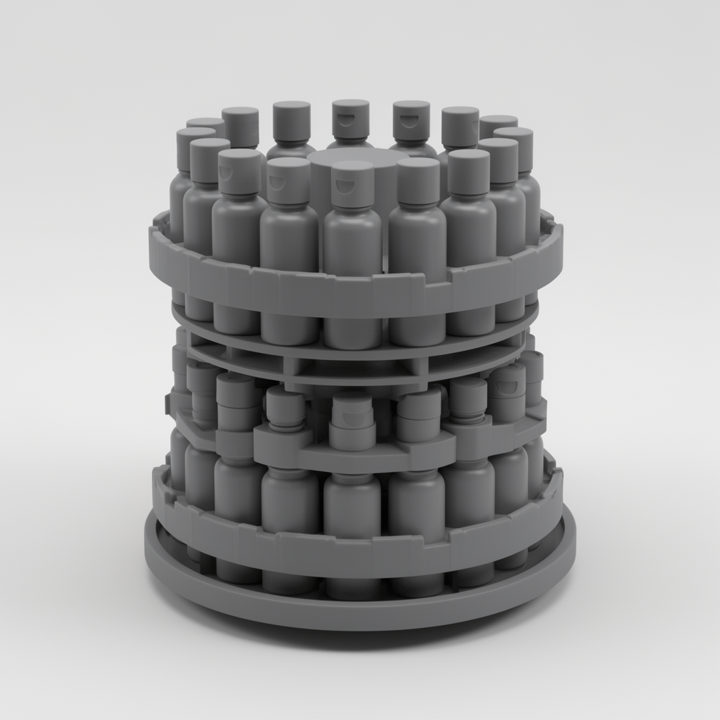 Lazy Susan Paint Rack STL – Free 3D Print Model | Remeshy