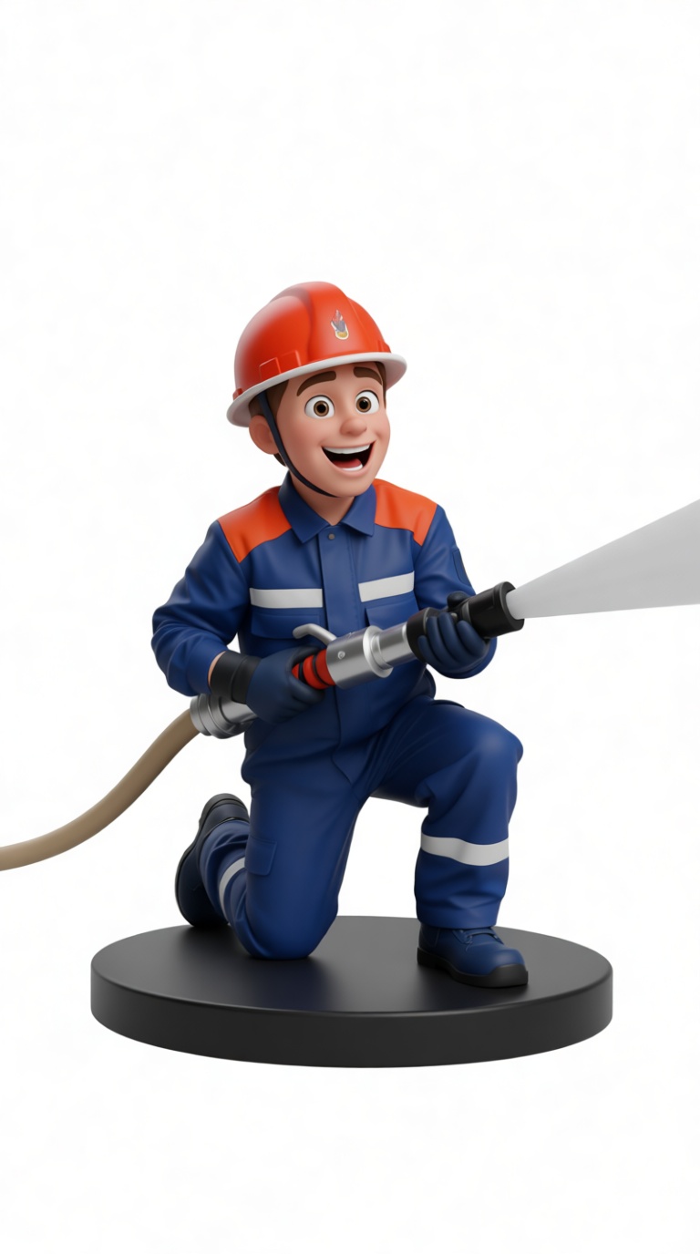 Firefighter Kneeling Figurine STL – Free 3D Print Model | Remeshy