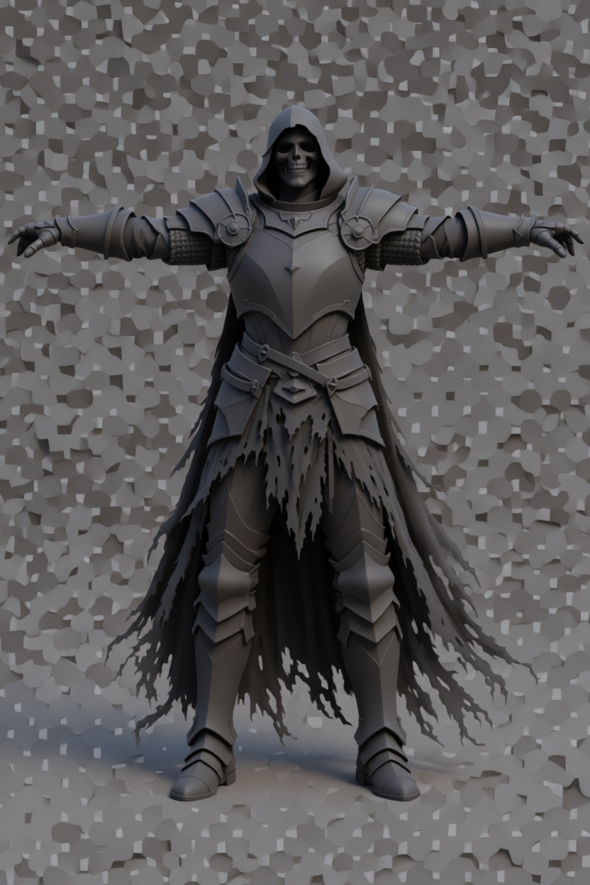 Skeletal Warrior Figurine STL – Free 3D Print Model | Remeshy