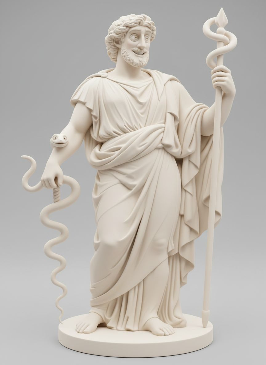 Asclepius Statue Stl Free 3d Print Model Remeshy 5844