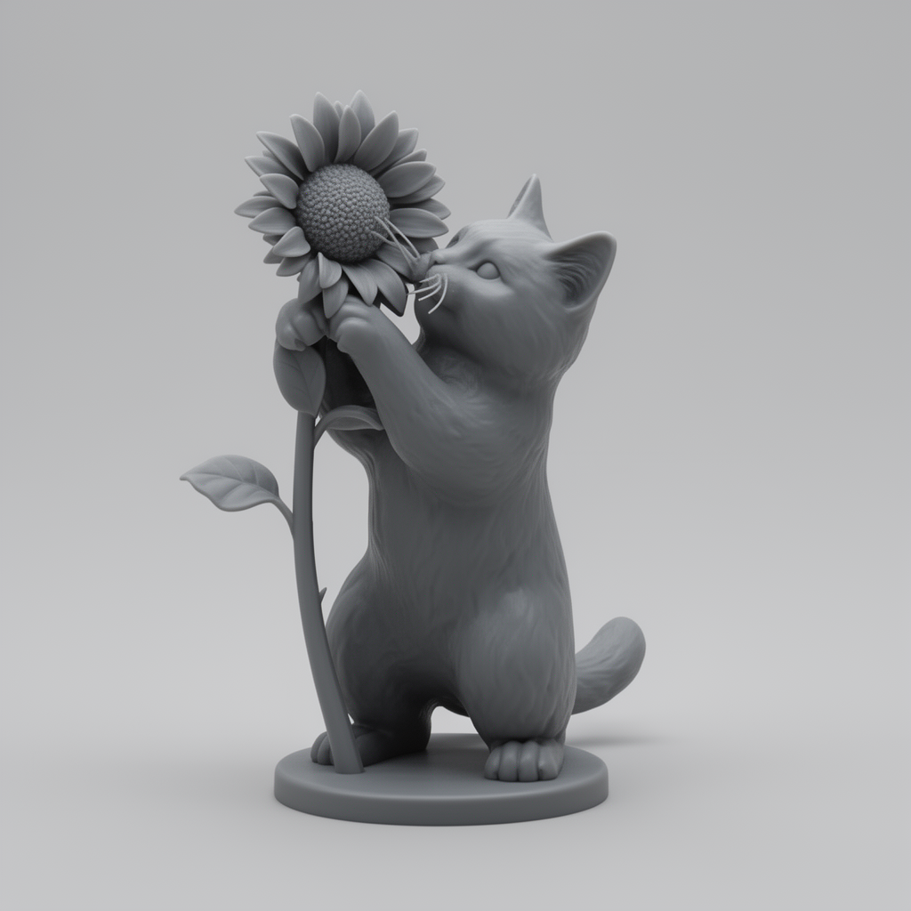 Tuxedo Cat Figurine STL – Free 3D Print Model | Remeshy