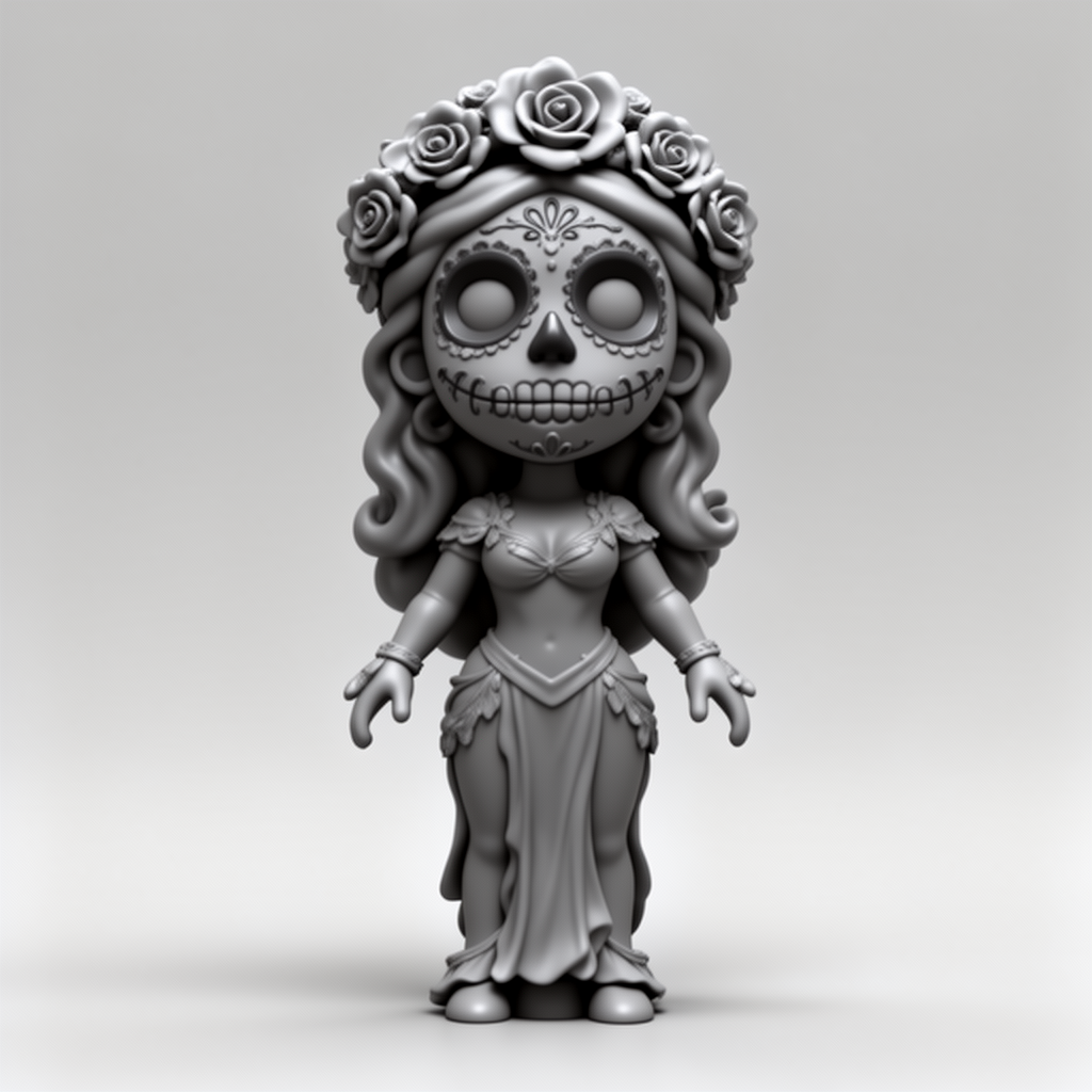 Dia de Los Muertos Figurine STL – Free 3D Print Model | Remeshy
