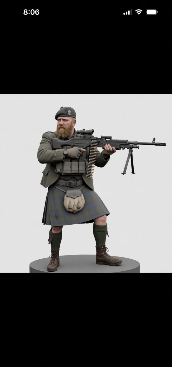 Scottish Soldier Figurine STL – Free 3D Print Model | Remeshy
