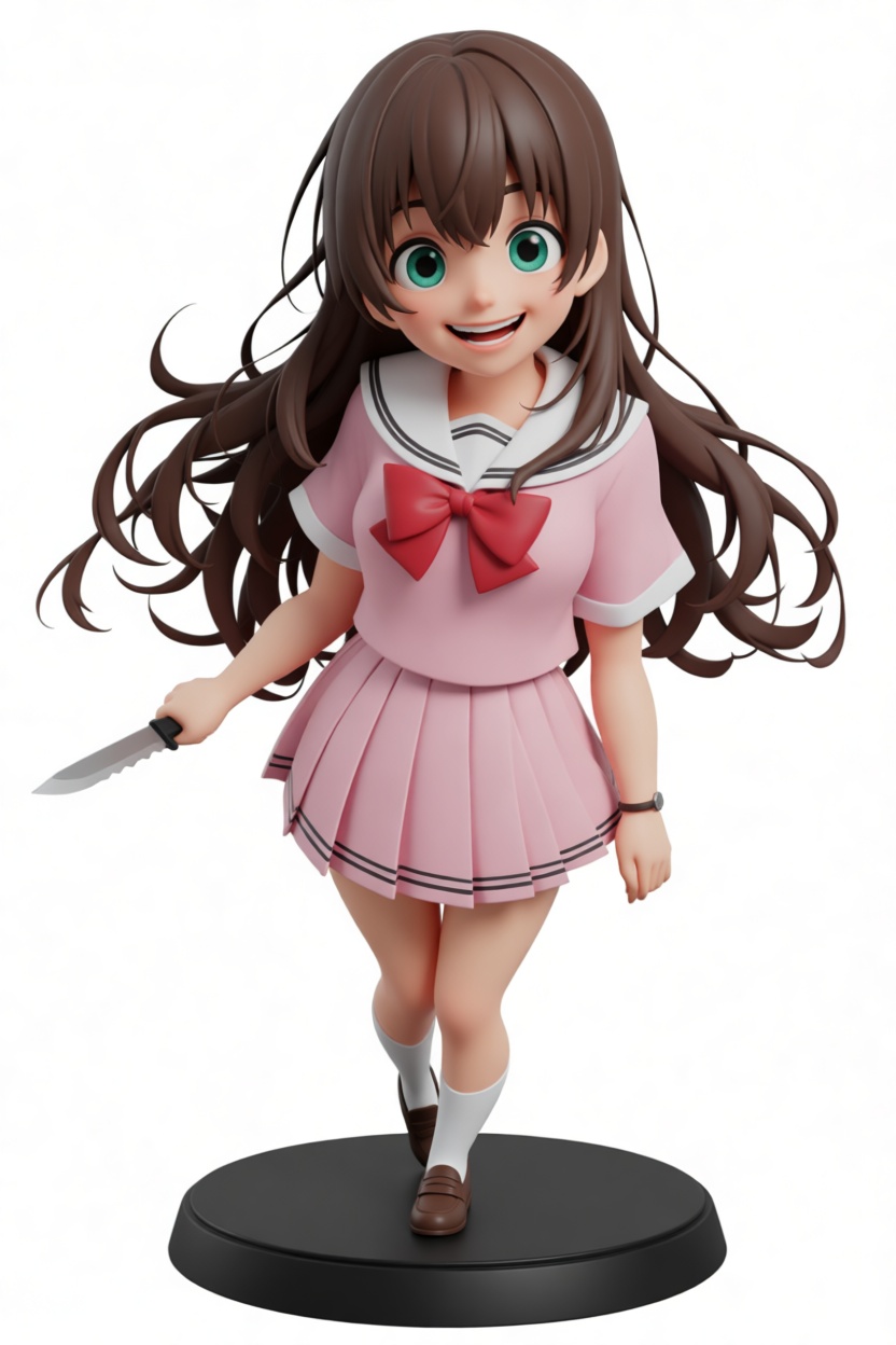 Anime Schoolgirl Figurine STL – Free 3D Print Model | Remeshy