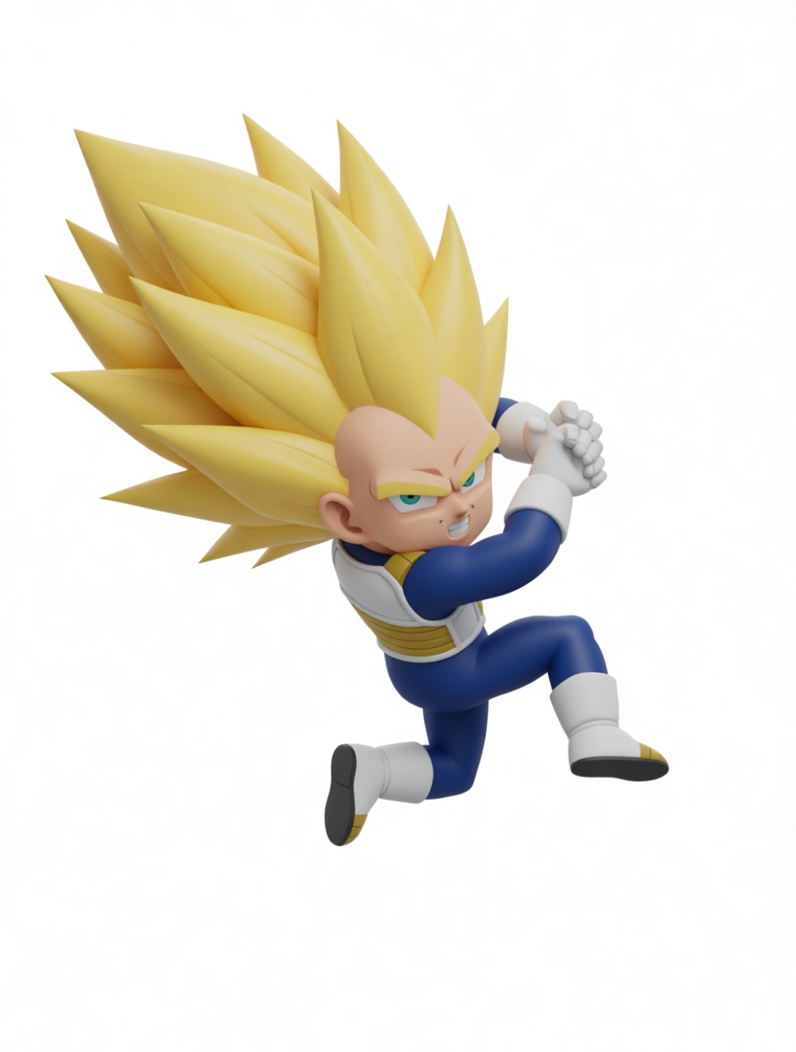 Super Saiyan Vegeta Figurine STL – Free 3D Print Model | Remeshy