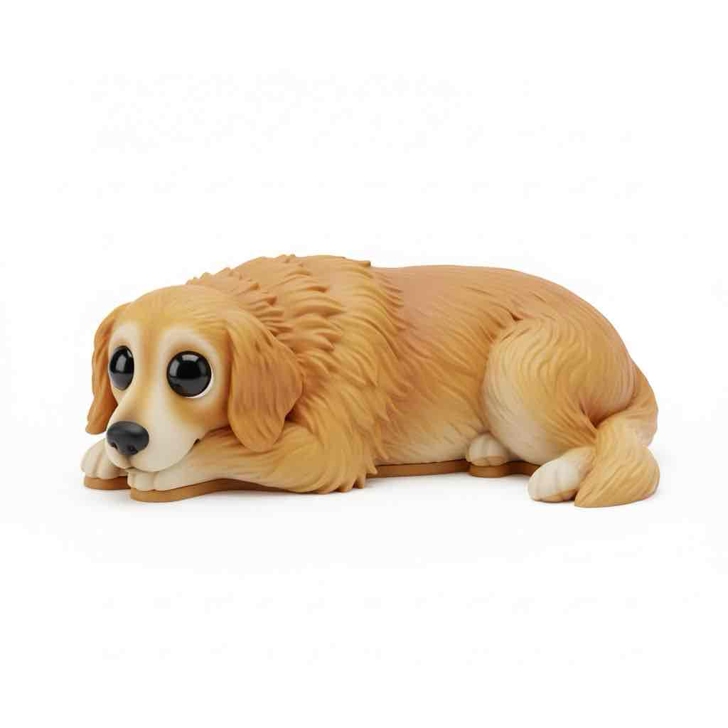 Golden Retriever Figure STL – Free 3D Print Model | Remeshy