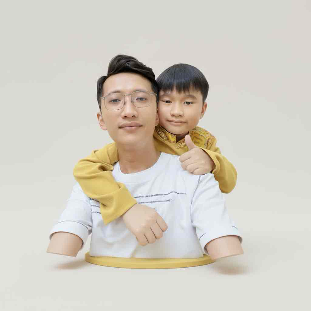 Father and Son Portrait STL – Free 3D Print Model | Remeshy