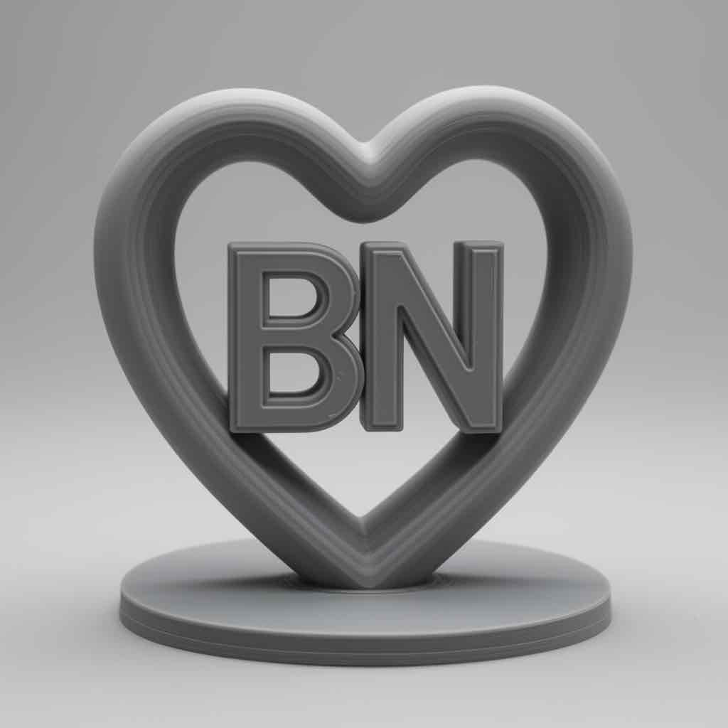 Heart BN Sculpture STL – Free 3D Print Model | Remeshy