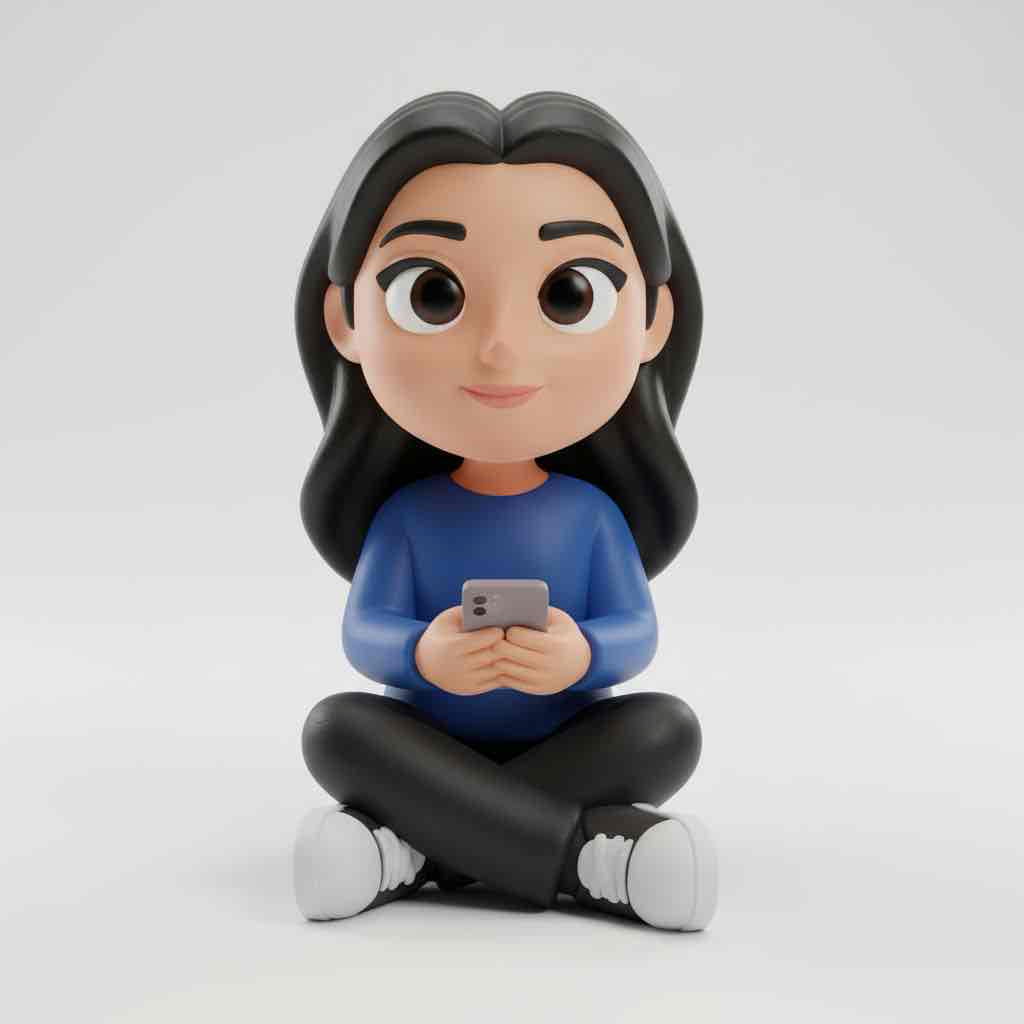 Casual Girl Sitting STL – Free 3D Print Model | Remeshy