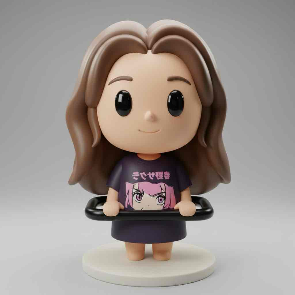 Cute Anime Girl Figure STL – Free 3D Print Model | Remeshy