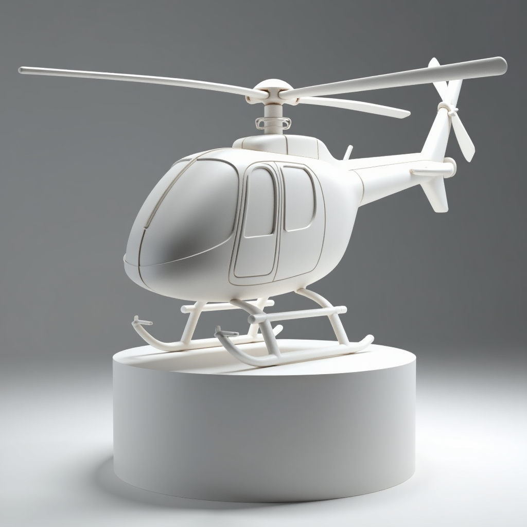 Stylized Helicopter Model STL – Free 3D Print Model | Remeshy